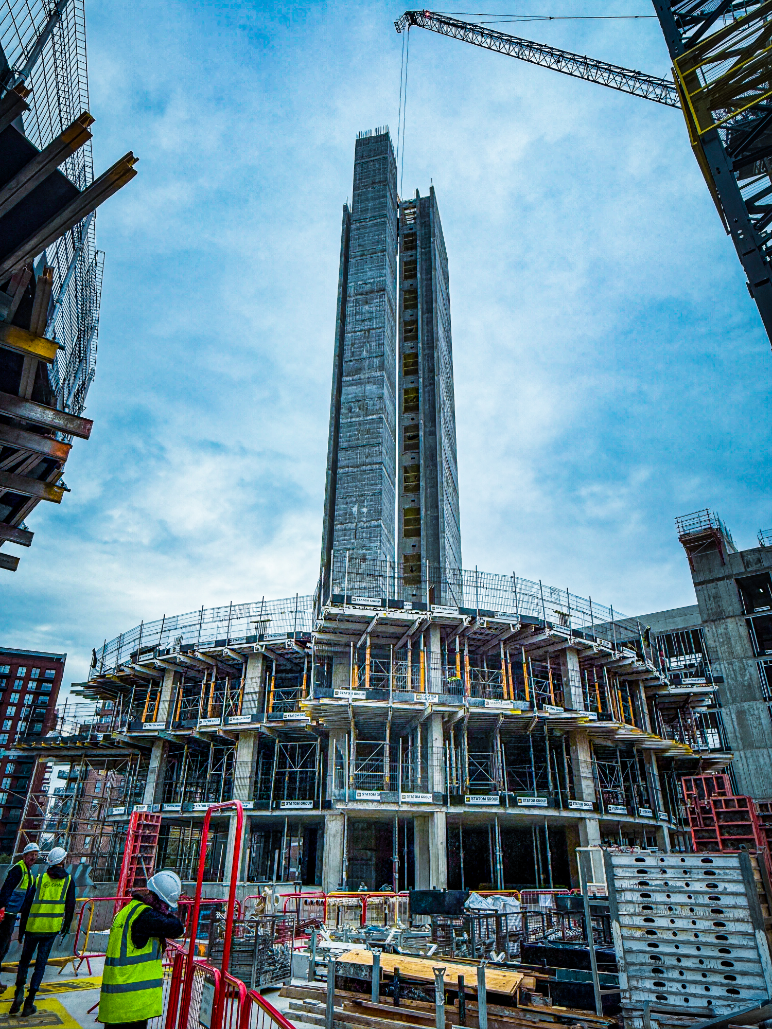 Concrete slabs are being poured as Block C at Rivermark climbs towards ...
